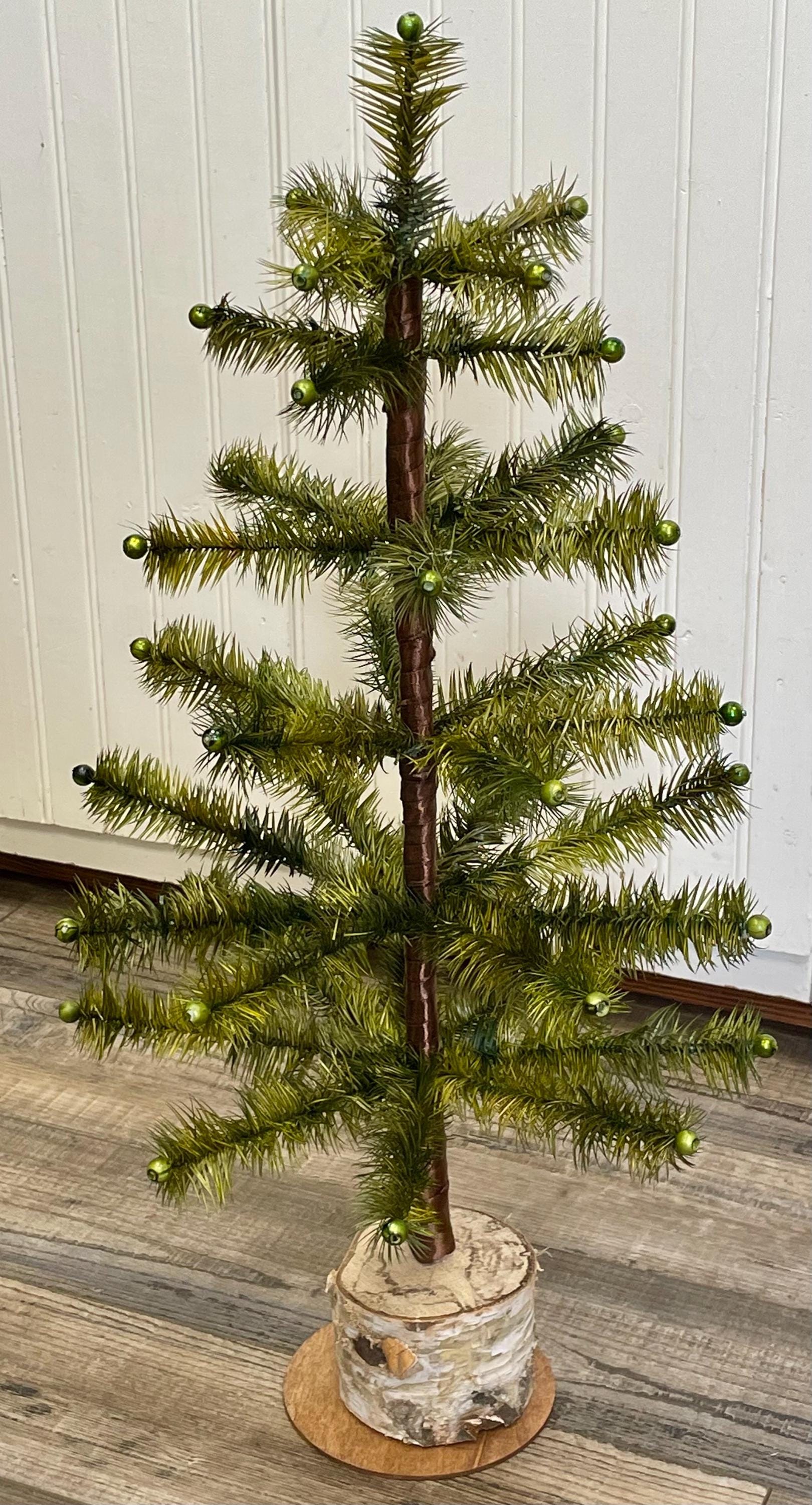 Beautiful Brand New GENUINE GOOSE FEATHER Tabletop Christmas Tree!! 24 ...