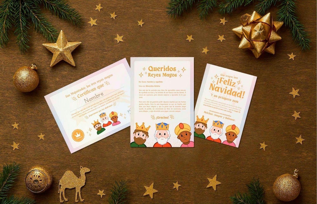 Editable Three Kings Letter + Certificate and Christmas Card | A4 ...