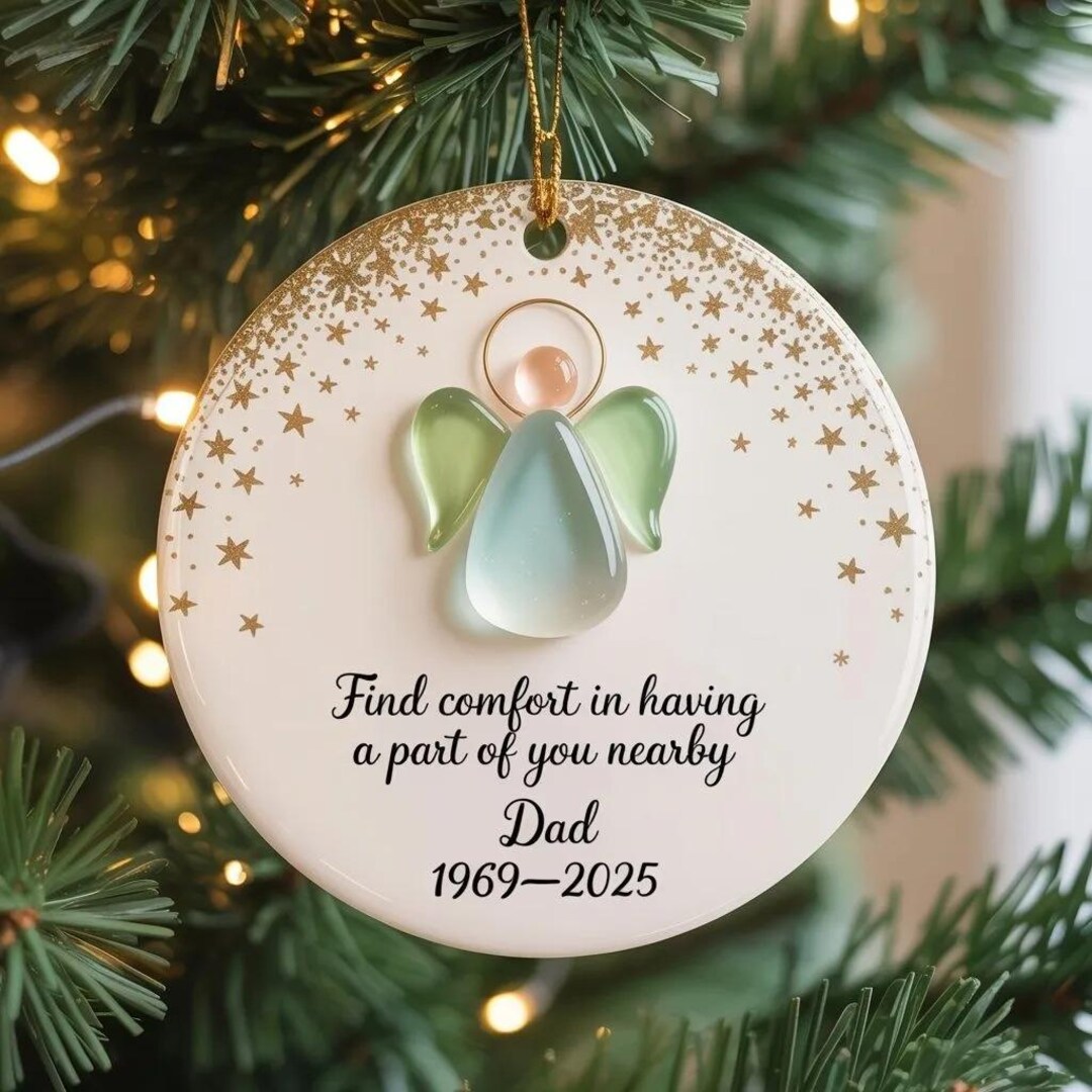 Memorial Angel Ornament – Personalized Remembrance Gift, Custom Name ...