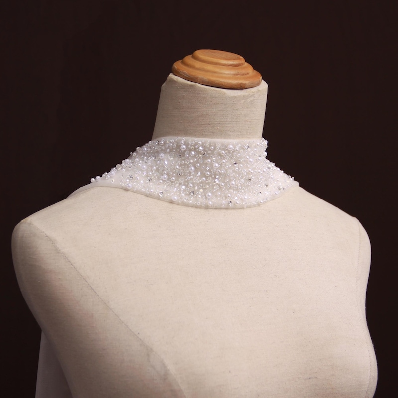 White Pearl Wedding Scarf - Etsy