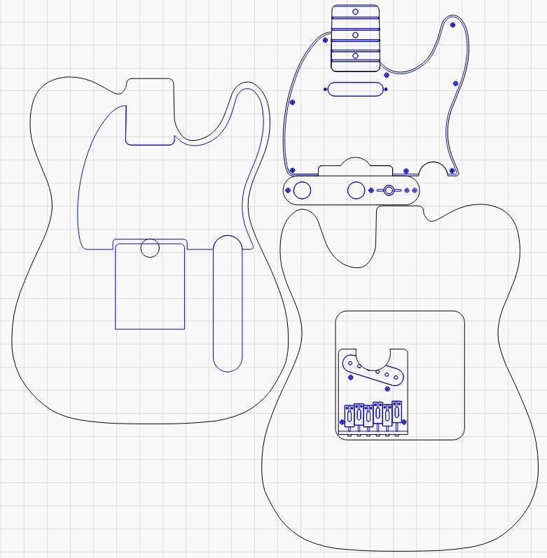 Laser Cut File Wood Guitar Table Clock Telecaster - Etsy