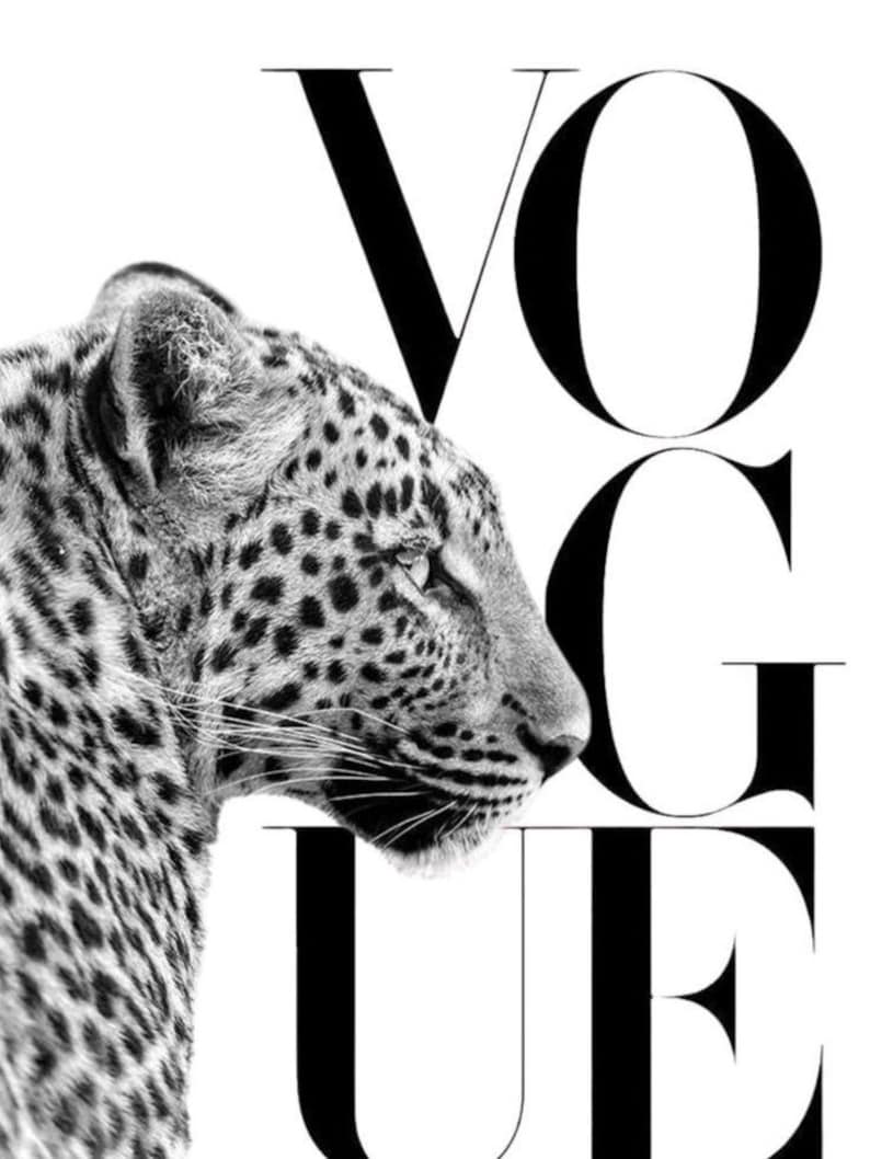 Vogue Cheetah Wall Art - Etsy