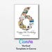 6th Birthday Number Collage: Editable Photo Poster Canva Template - Etsy