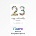 23rd Birthday Photo Collage Template: Customizable Number Sign (canva ...
