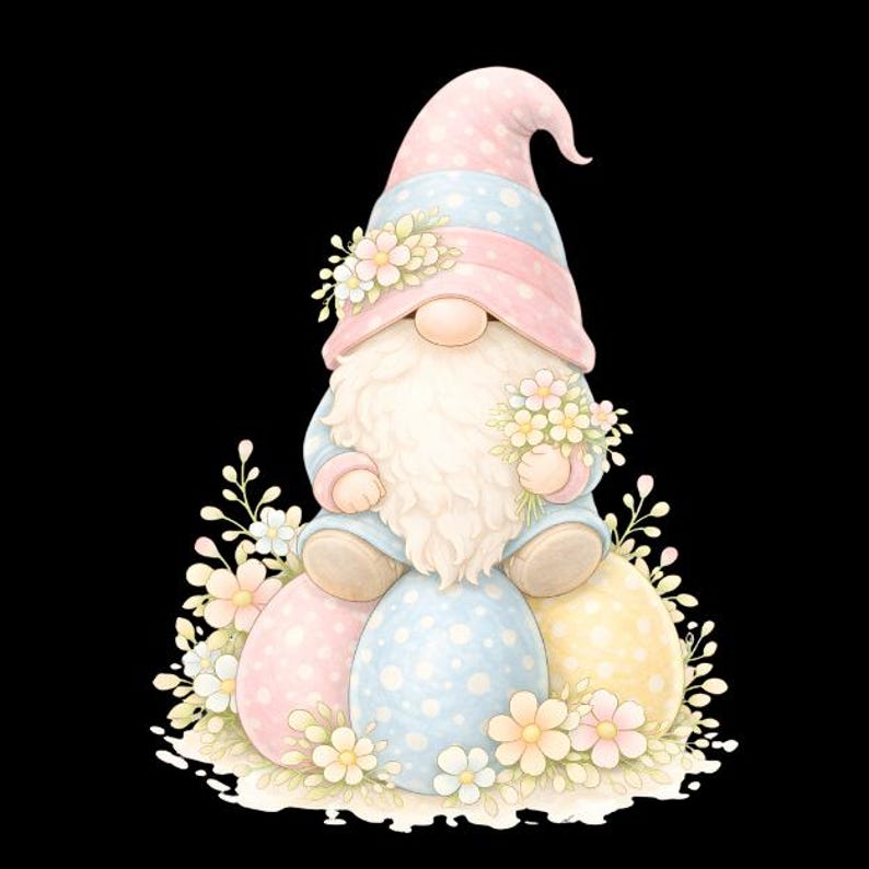 Easter Clipart Bundle | Spring Flowers, Bunnies, Eggs (PNG, SVG Digital ...