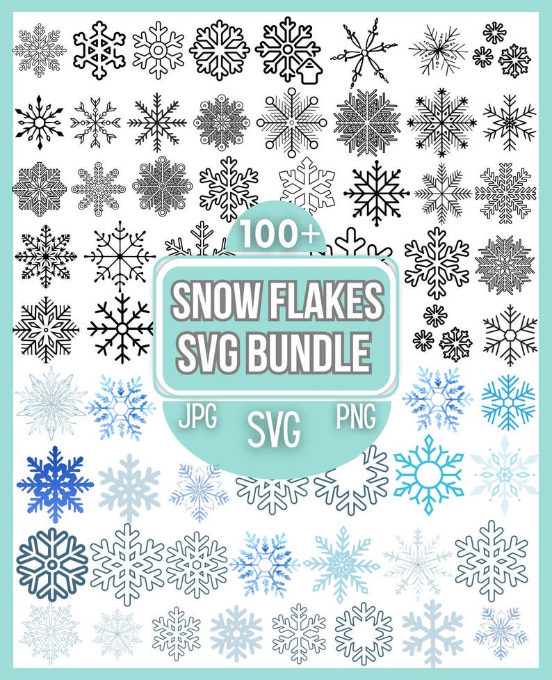 Christmas Snowflake SVG Bundle, Snow Cut Files (digital Download) - Etsy