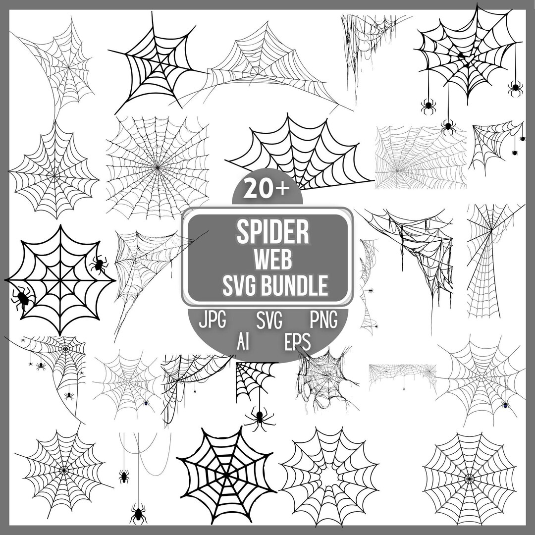 Spider Web SVG Bundle: Halloween Spiderweb Cut Files - Etsy