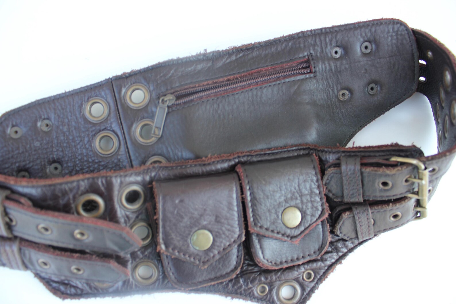Leather Utility Belt, Work Tool Suspenders, Vintage Fashion Cosplay ...