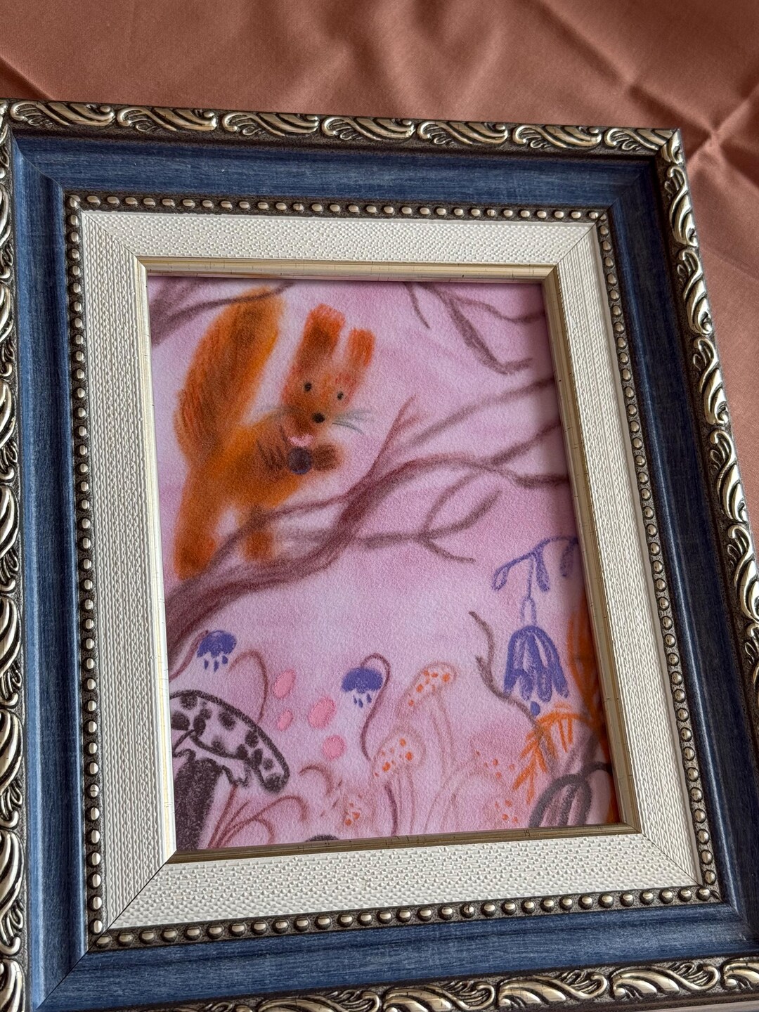 Curious Squirrel – Original Pastel Drawing, Mixed Media Woodland Animal ...
