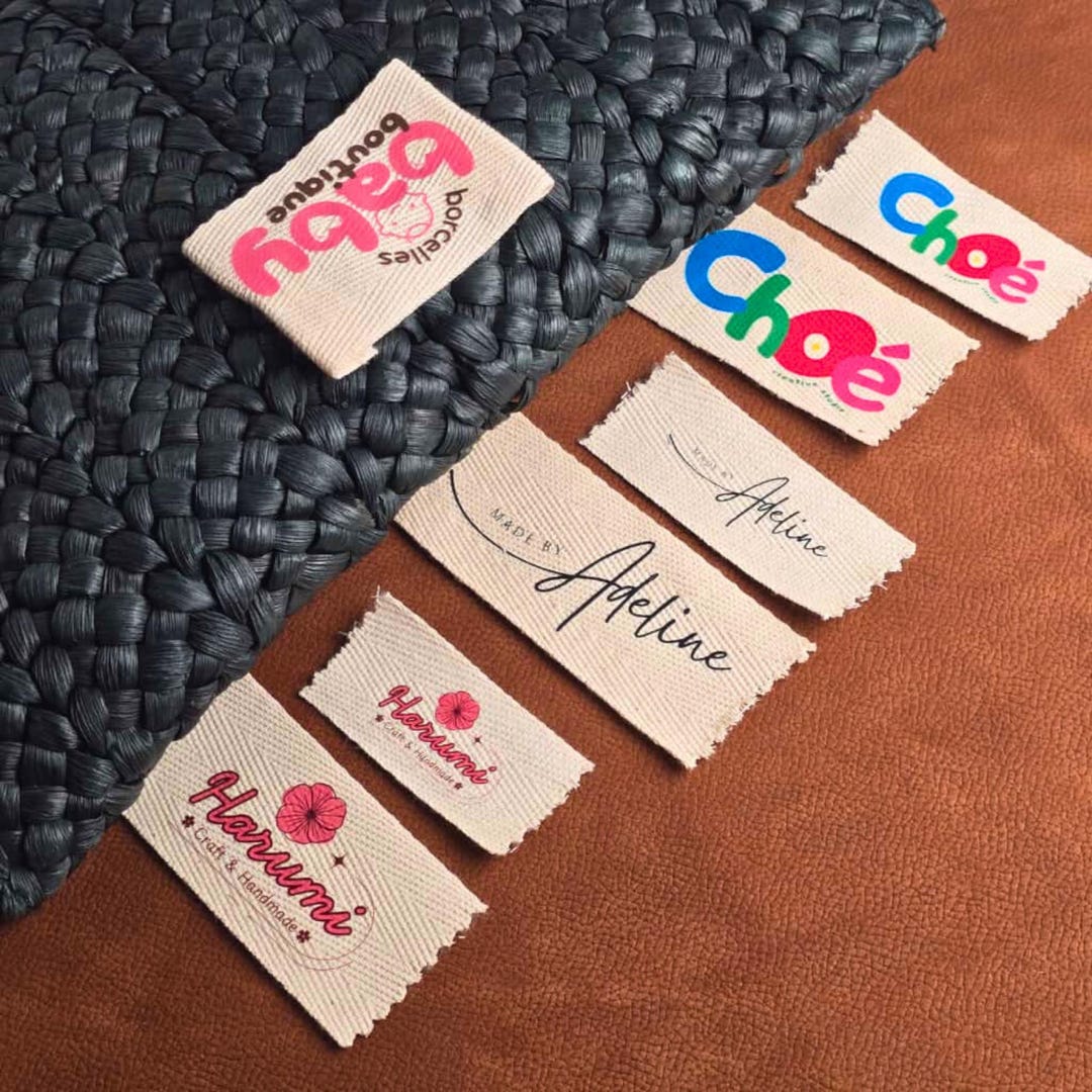 Custom Cotton Labels for Bags and Purses - 1.2 Inc Width - Etsy