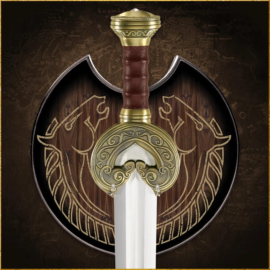 Custom HERUGRIM THEODEN SWORD Damascus Steel King of Rohan Sword ...