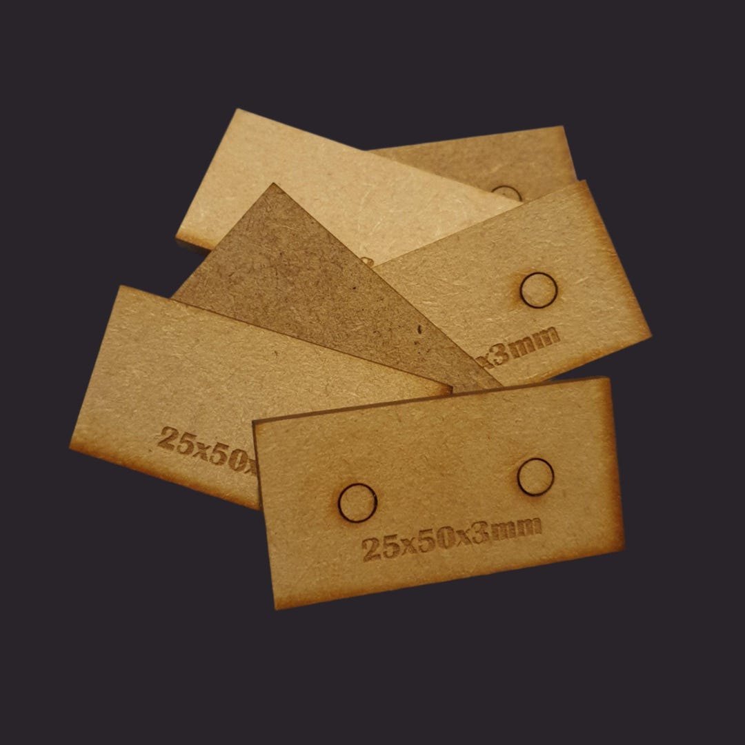 25x50mm Rectangle MDF Base X40 - Etsy Canada