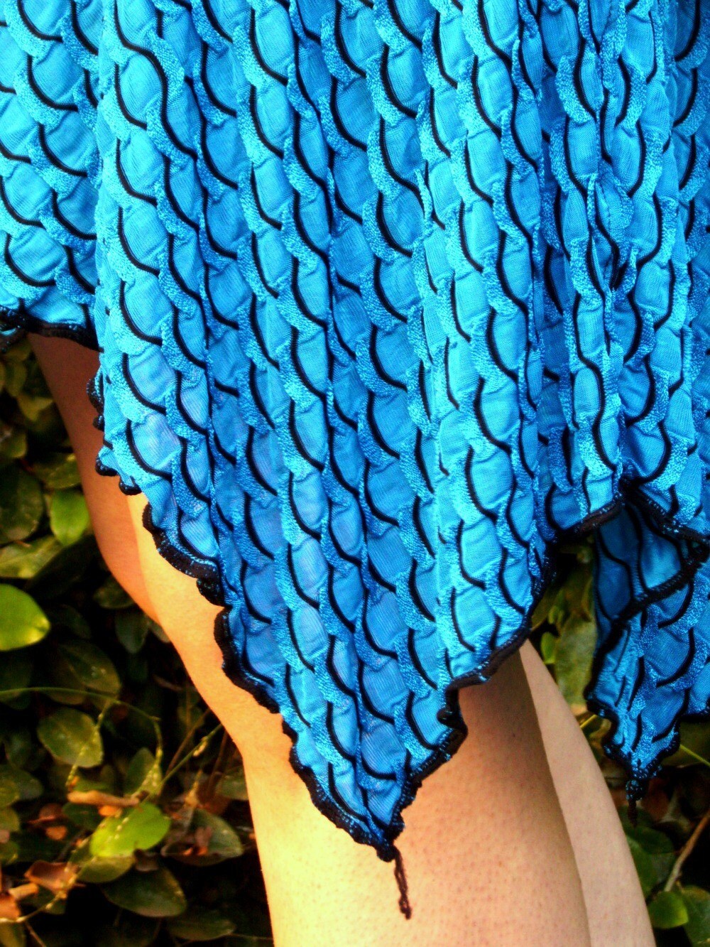 Skirt: Mermaid Shape, Fishscale Texture, Electric Blue - Etsy