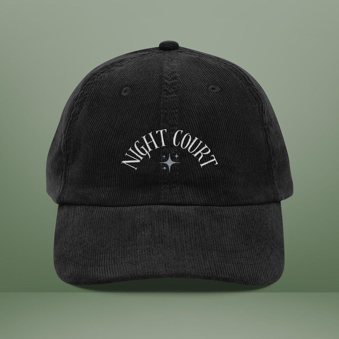 Night Court Star Embroidered Corduroy Cap: ACOTAR Bookish Gift - Etsy