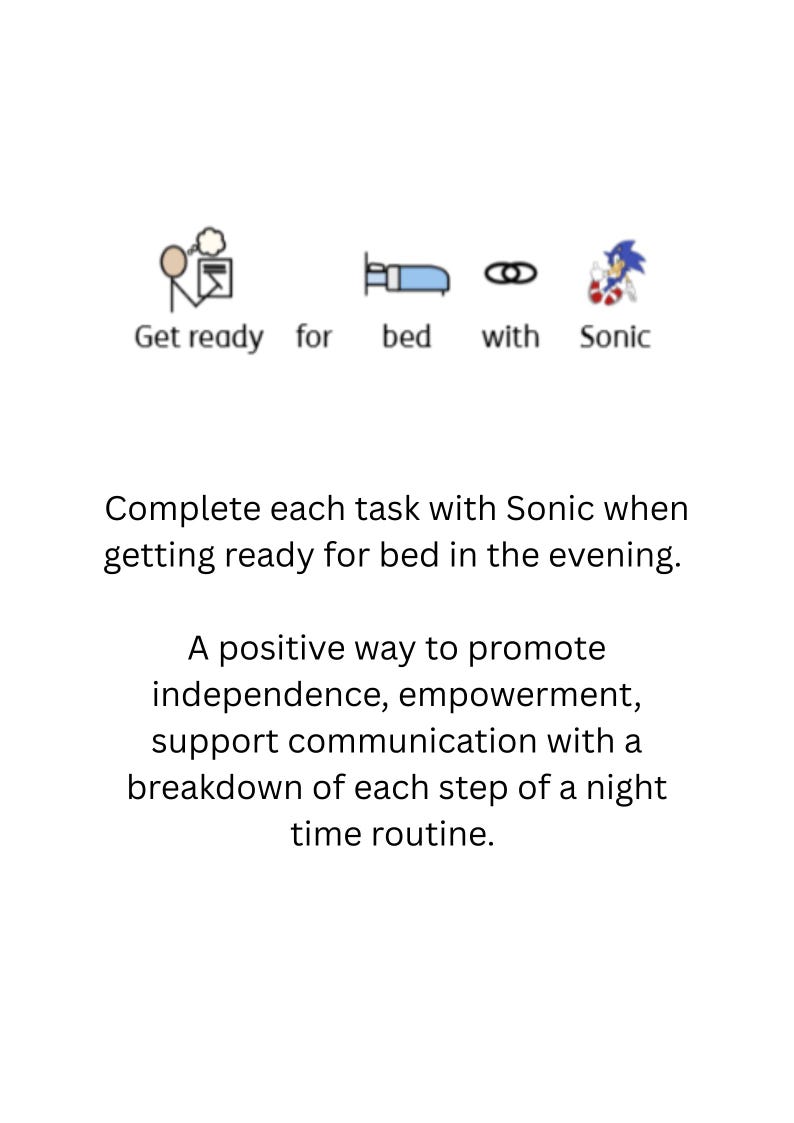 SEN Visual Get Ready for Bed With Sonic Routine Support - Etsy