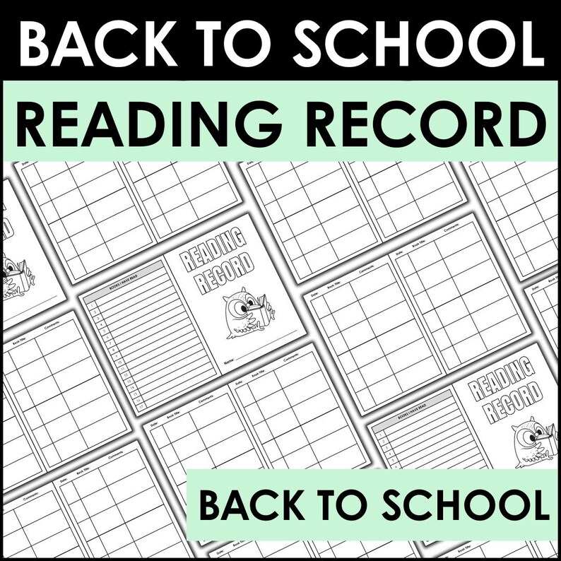 Reading Log Book | Yearlong Student Reading Record With Covers ...