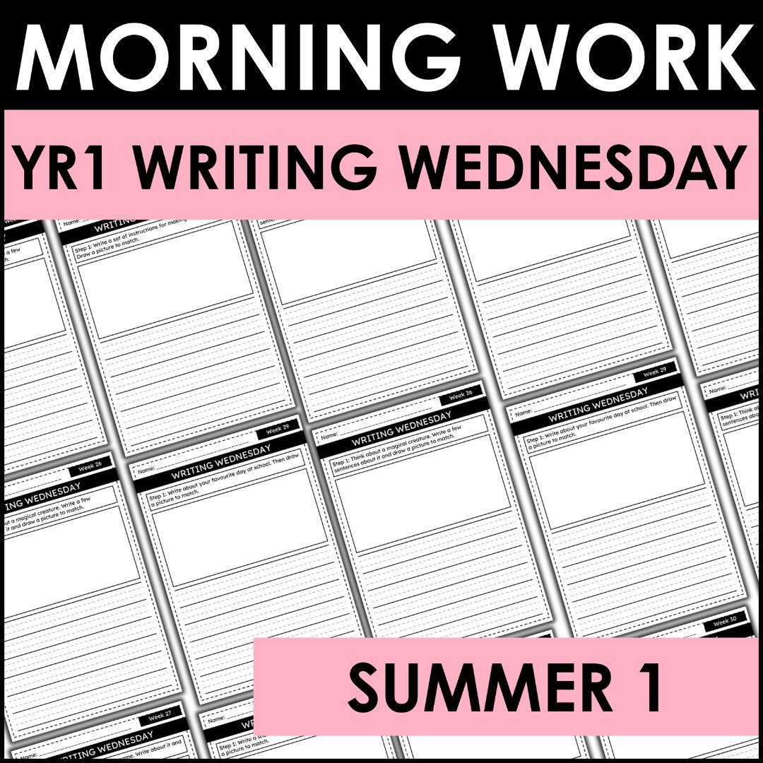 Writing Wednesday | Year 1 Morning Work | Summer 1 Worksheets - Etsy