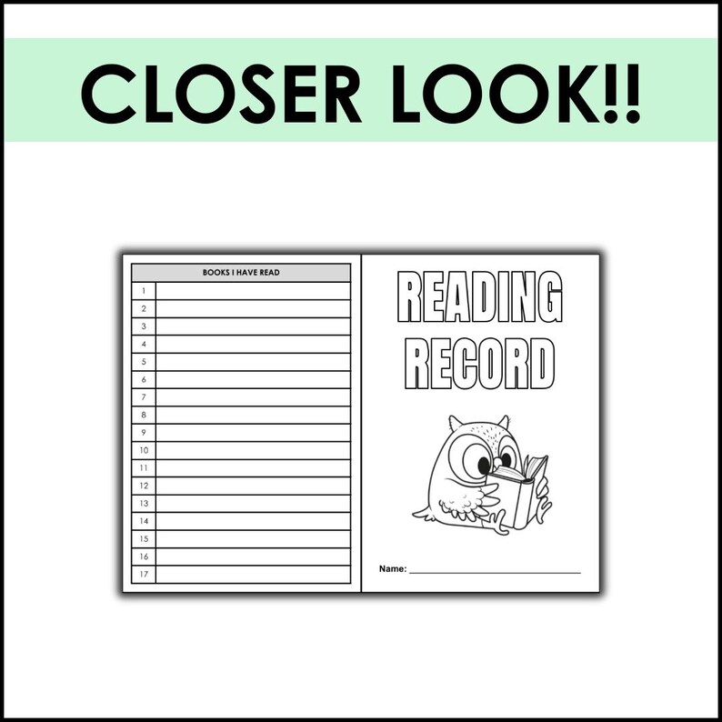 Reading Log Book | Yearlong Student Reading Record With Covers ...
