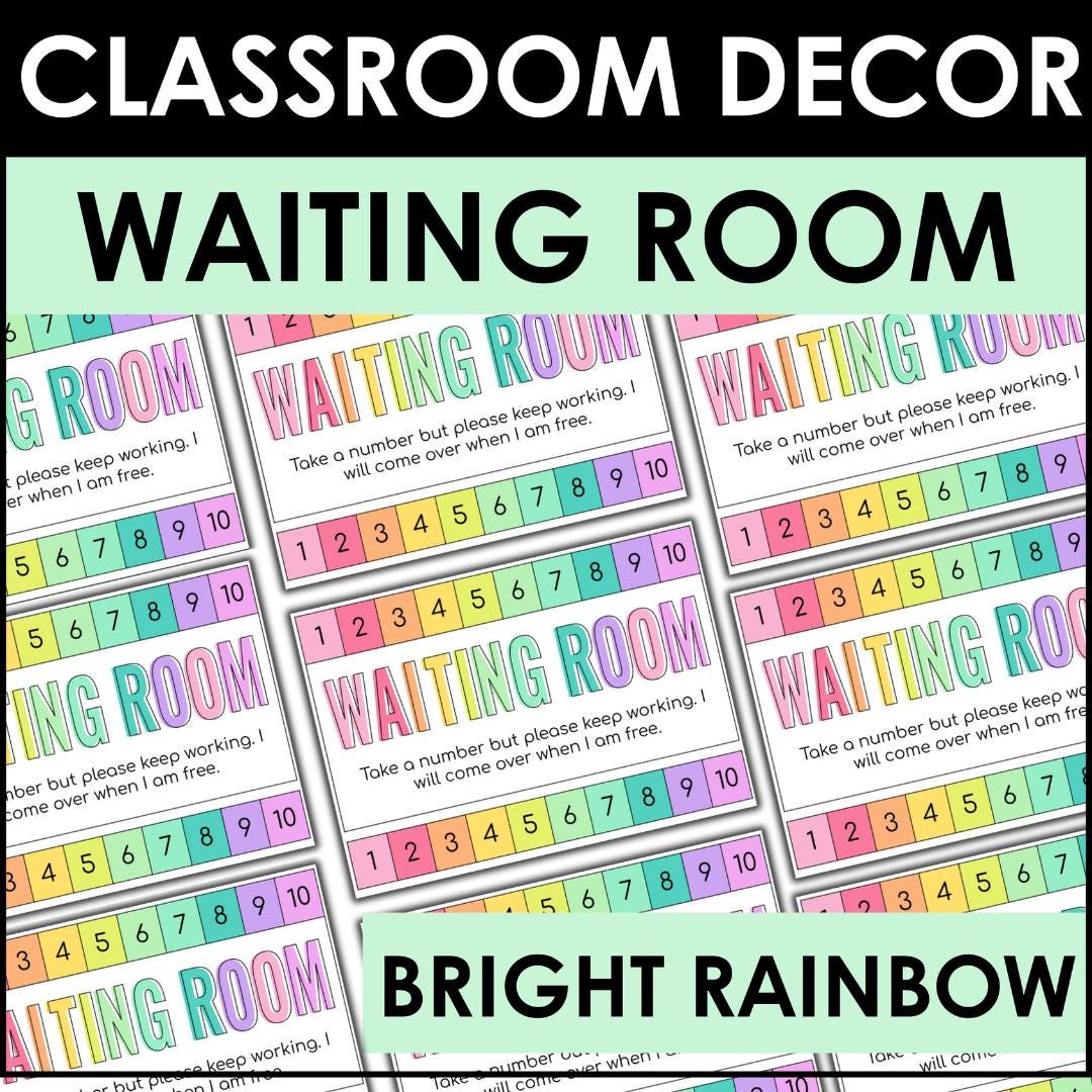 Rainbow Peg Waiting Room – Student Help Management System - Etsy