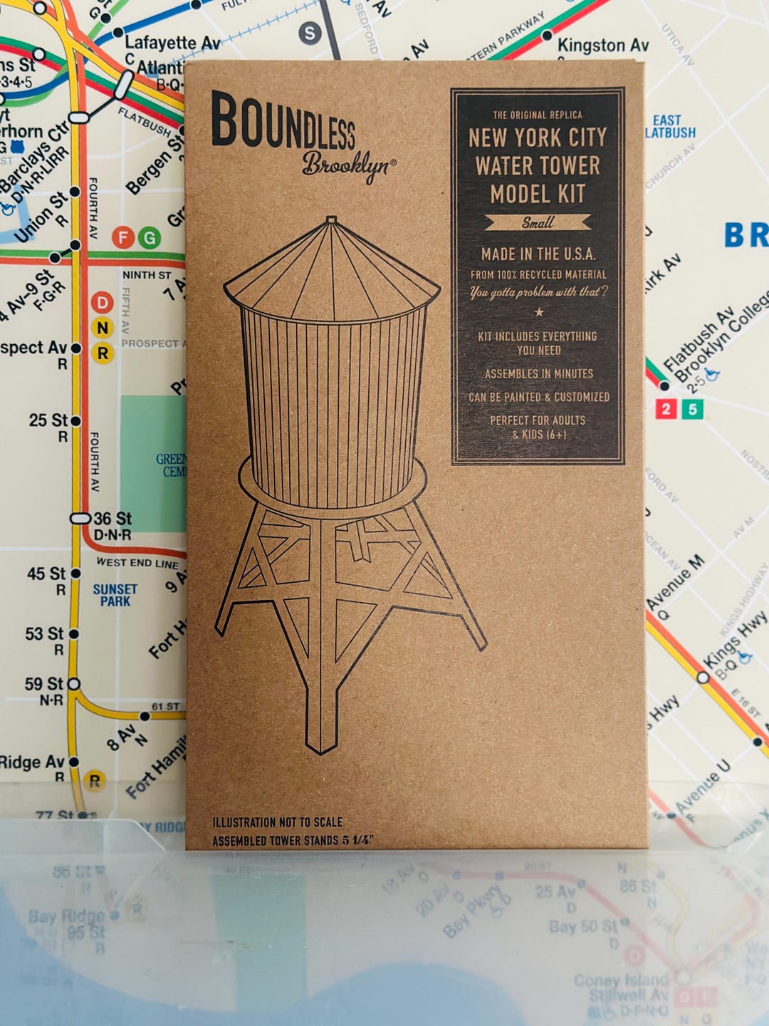 Boundless Brooklyn DIY NYC Water Tower Model Kit (small. Assembled ...
