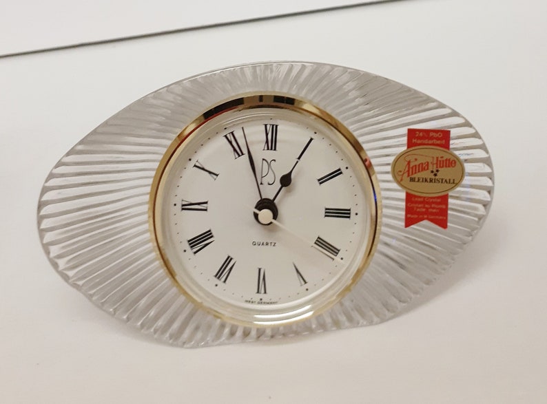 Anna Hutte Bleikristall Bavaroam Crystal Desk Clock Paul Sebastian W ...