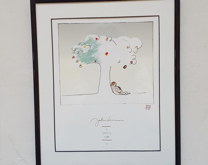John Lennon A FAMILY TREE Pencil Sketch Reproduction Print '94 Chop ...