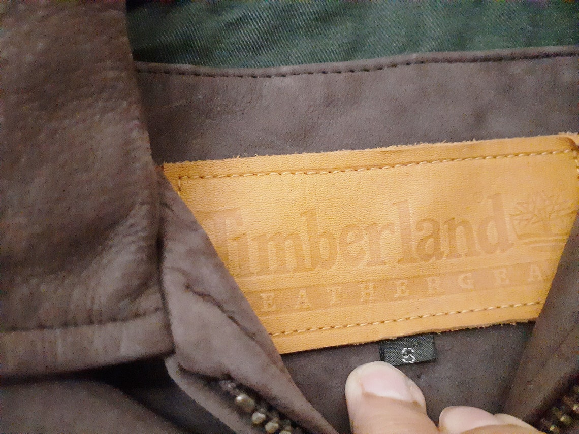 Vintage Timberland Weathergear Cowhide Leather Jacket Coat Flight ...