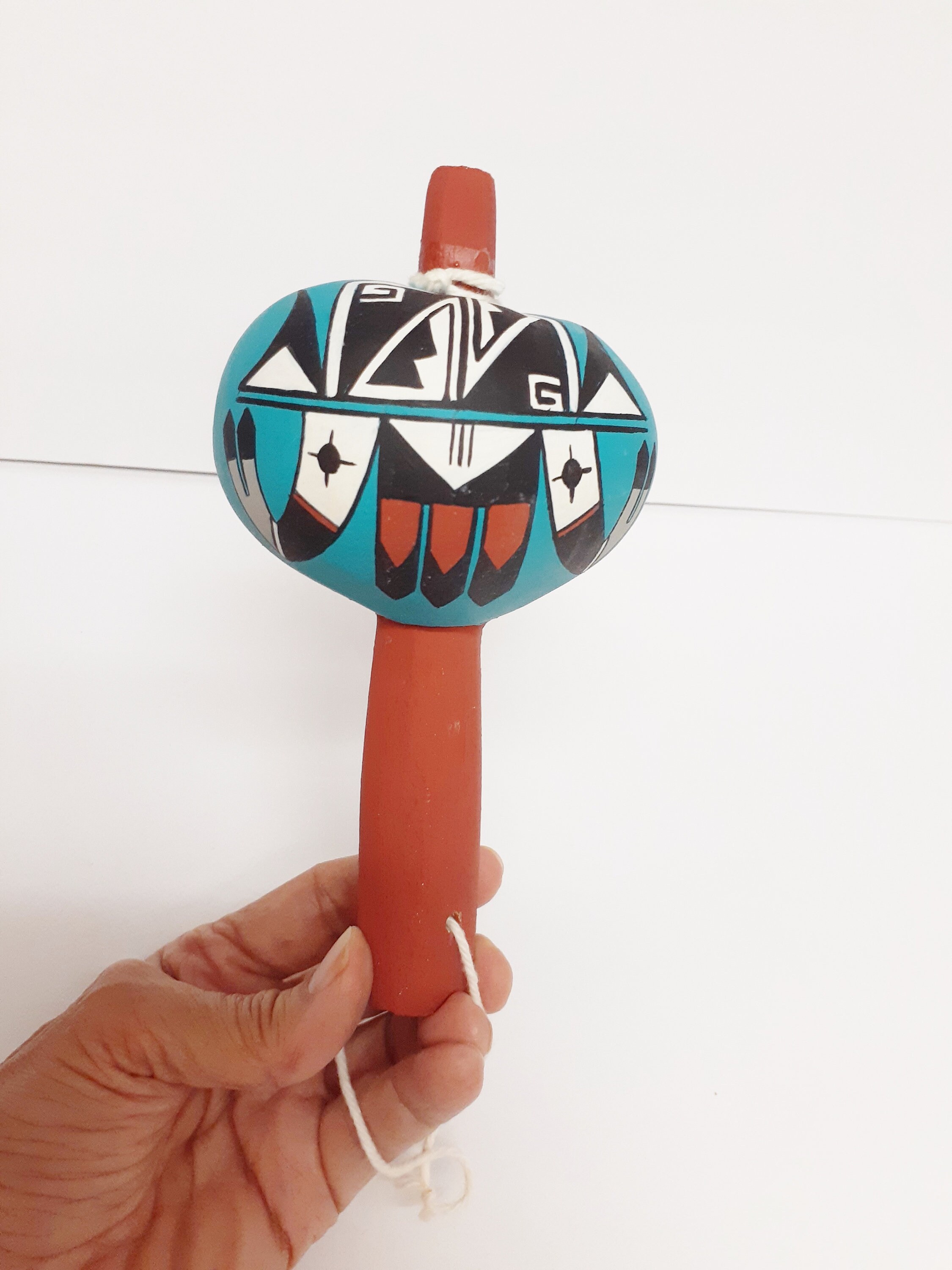 Indian Tribal Inspired Hand Painted Rattle 7" - Etsy