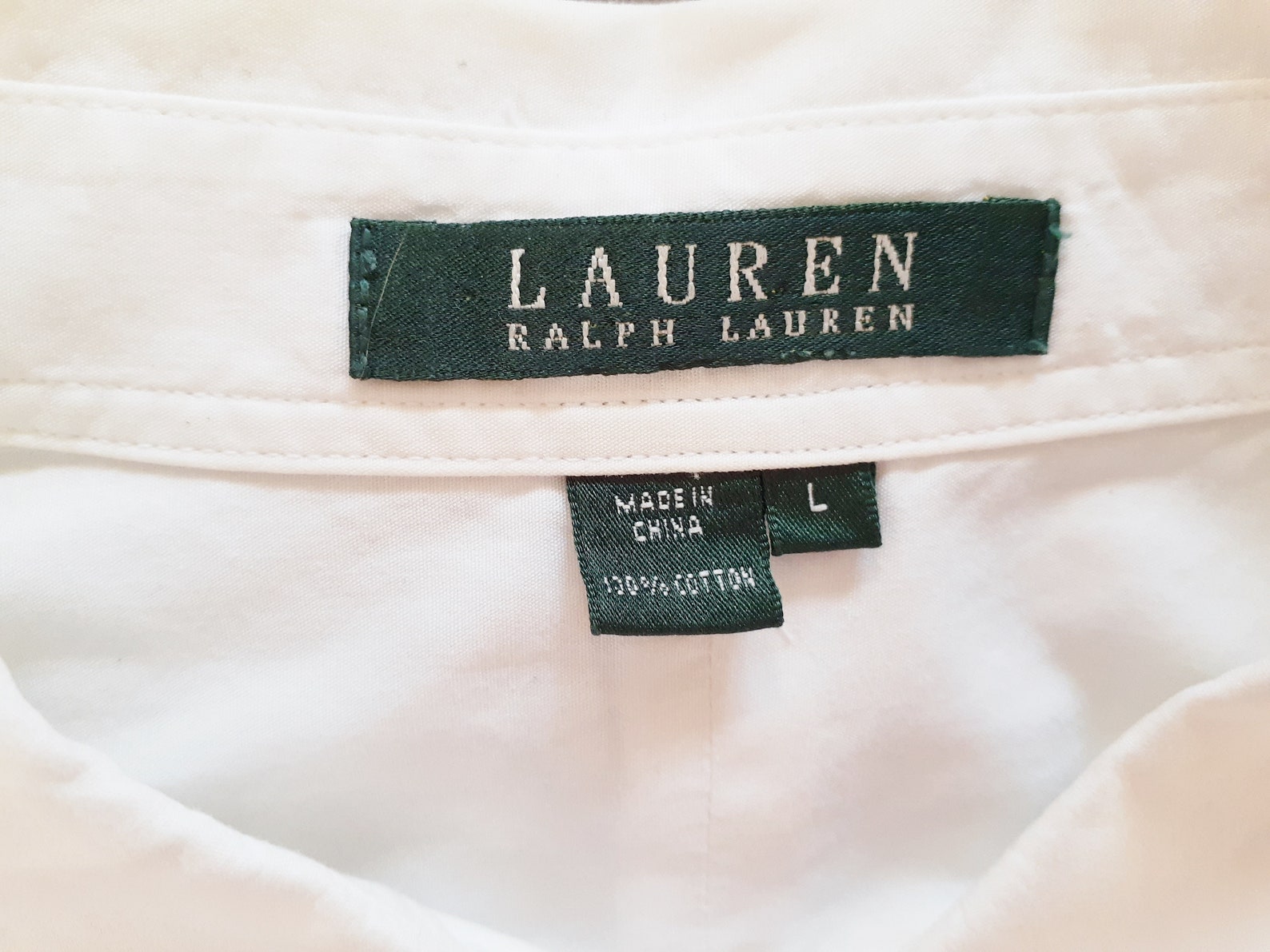 Vintage LRL RALPH LAUREN Cotton Shirt Nautical Logo Crown Crest White ...