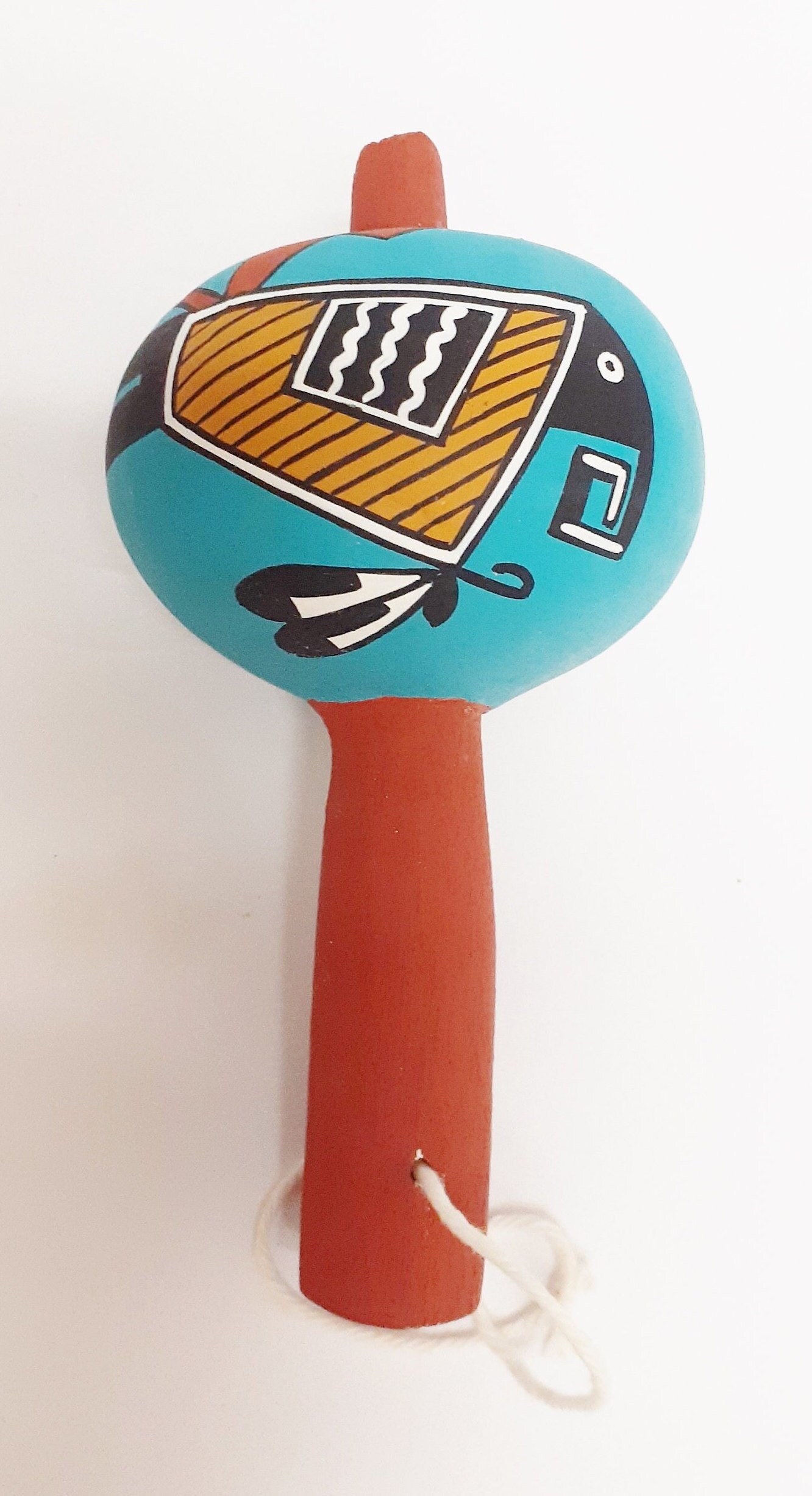 Indian Tribal Inspired Hand Painted Rattle 7" - Etsy