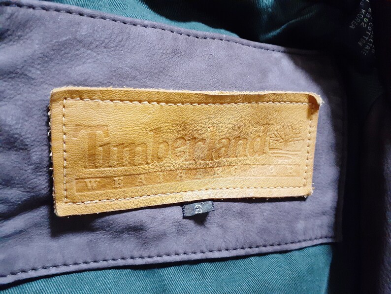 Vintage Timberland Weathergear Cowhide Leather Jacket Coat Flight ...