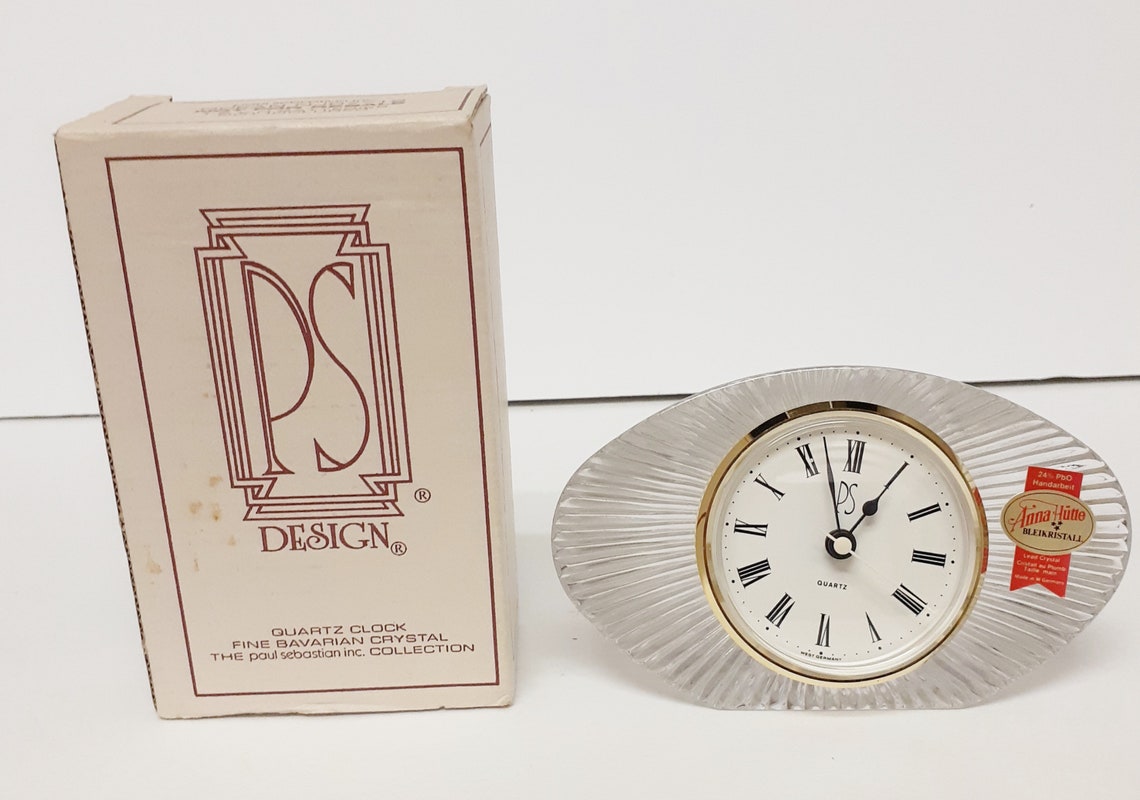 Anna Hutte Bleikristall Bavaroam Crystal Desk Clock Paul Sebastian W ...