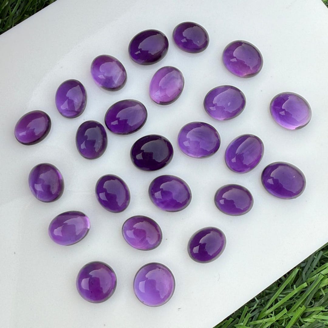 Natural African Amethyst Oval Shape AA Calibrated Cabochon Available in ...