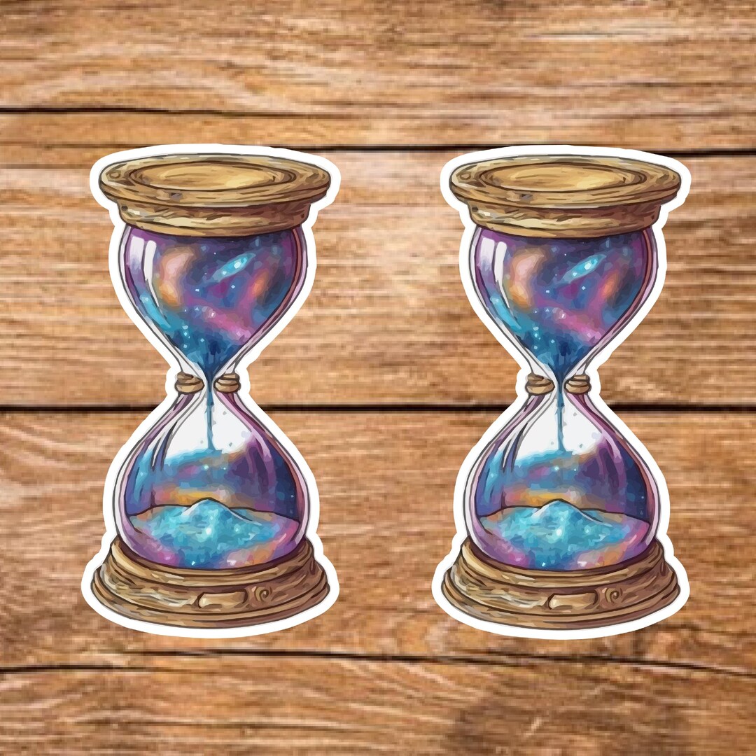 Hourglass (2 Stickers): Matte Finish Vinyl, Water Resistant Decal - Etsy