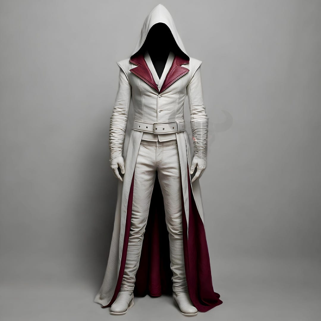 Assassin's Creed Hooded Leather Cosplay Coat Renaissance Medieval ...