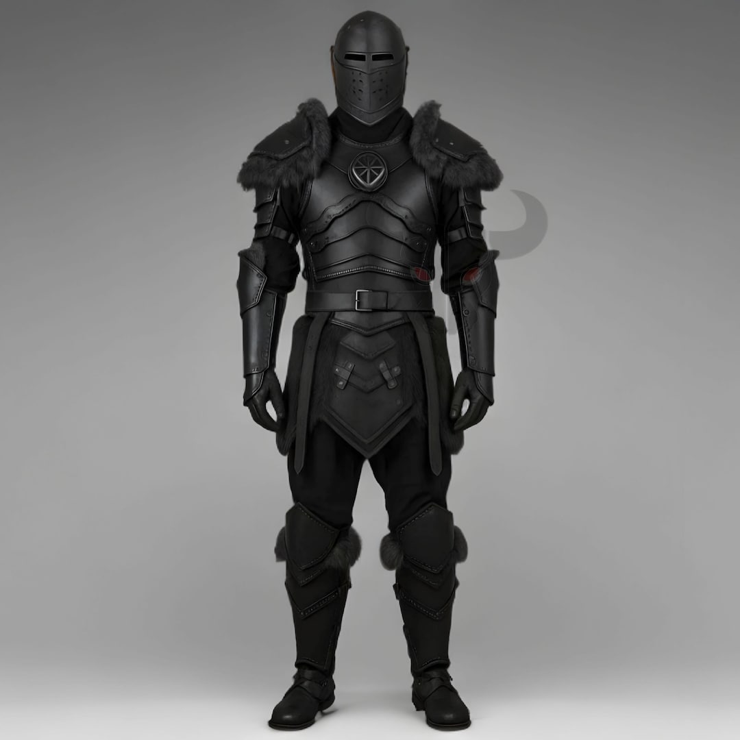 Dark Gothic Medieval Knight Armor Suit | Fantasy Warrior LARP Costume ...