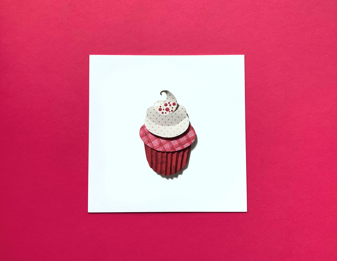 Paper Red Velvet Cupcake - Print - Etsy