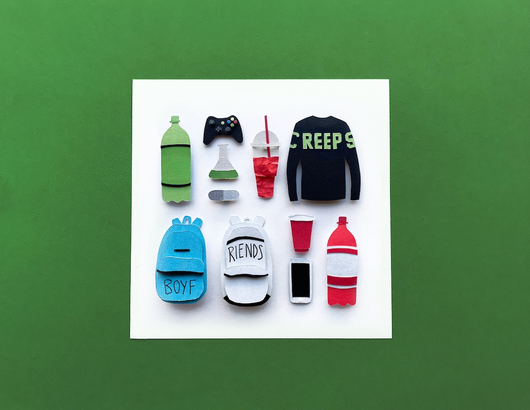 Be More Chill Papercut 8x8in Print - Etsy