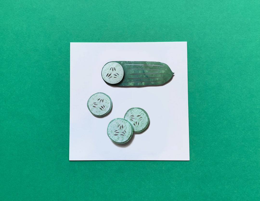 Paper Cucumber - Print - Etsy