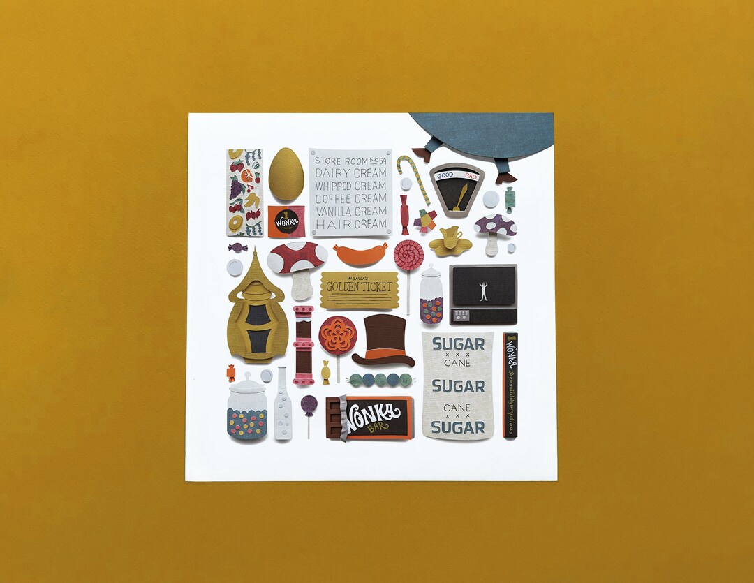 Chocolate Movie Papercut 8x8in Print - Etsy