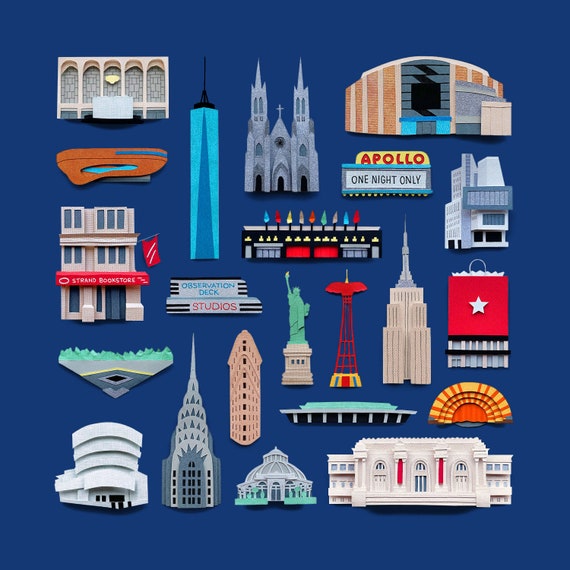 New York Landmarks Of Printables New York Cityscape 56 Landmarks