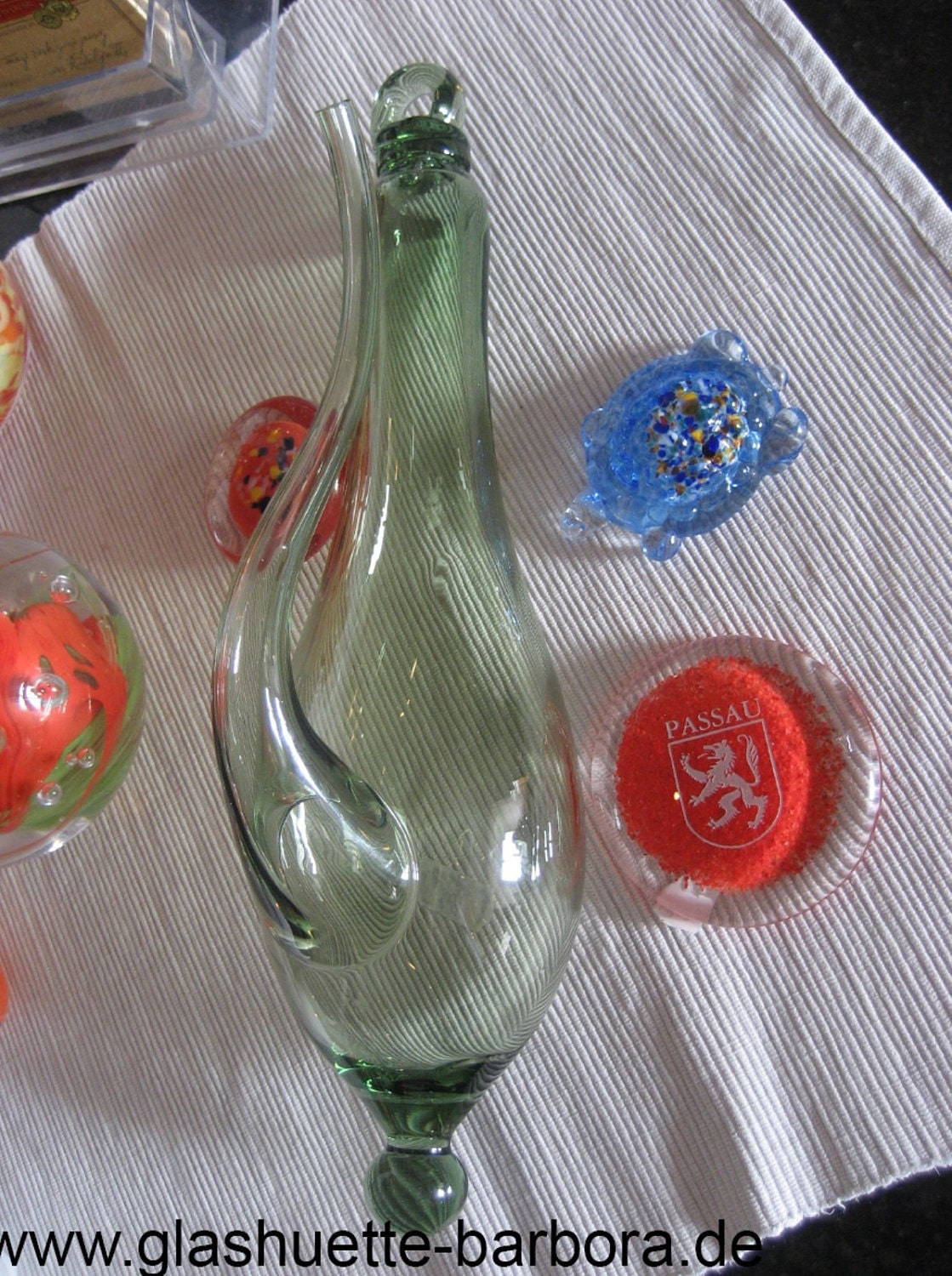 Handblown Weather Glass Goethe Barometer Greenish USA, Glaswork Barbora ...