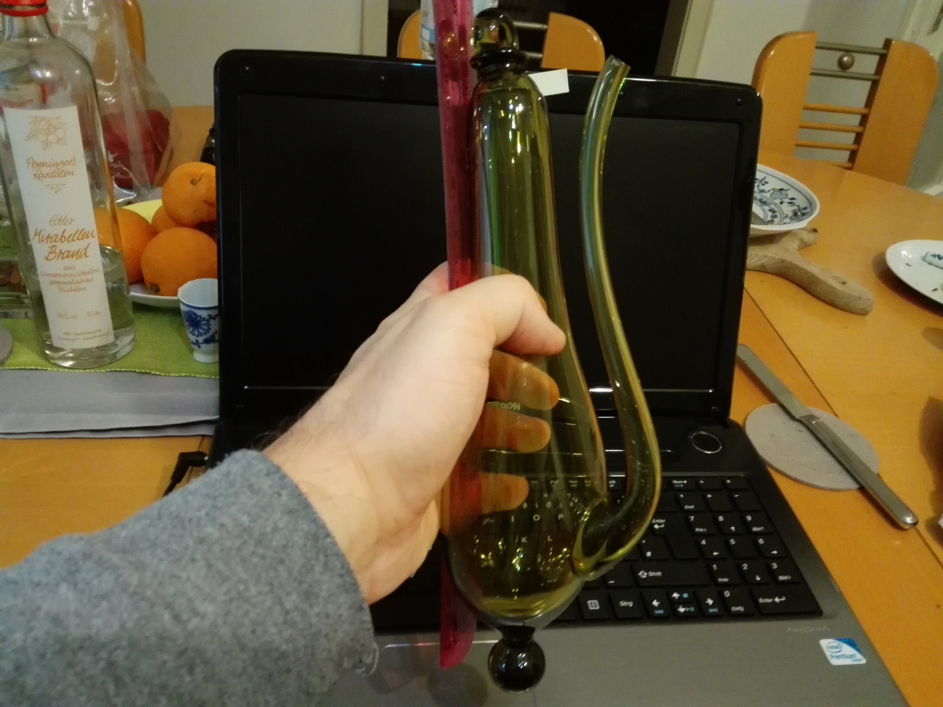 Handblown Weather Glass Goethe Barometer Greenisch USA, Glaswork ...