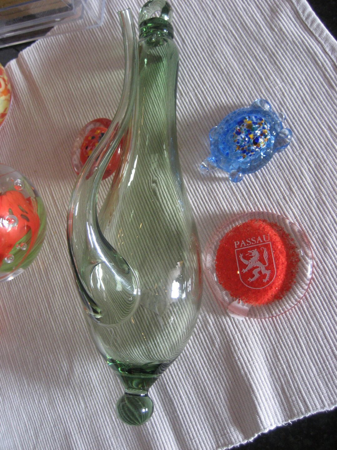 Handblown Weather Glass Goethe Barometer Greenisch Light USA, Glaswork ...