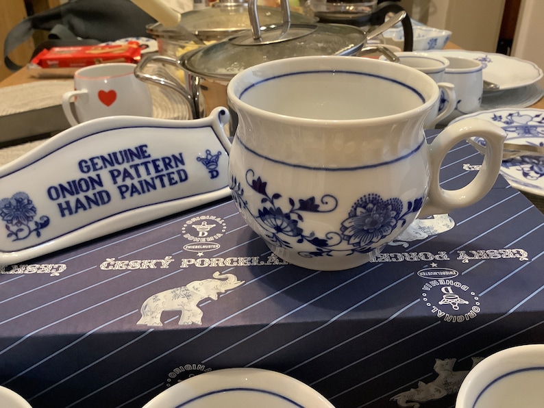 6 X Zwiebelmuster Original Bohemia Blue Onion Coffee or Tee Mug ...