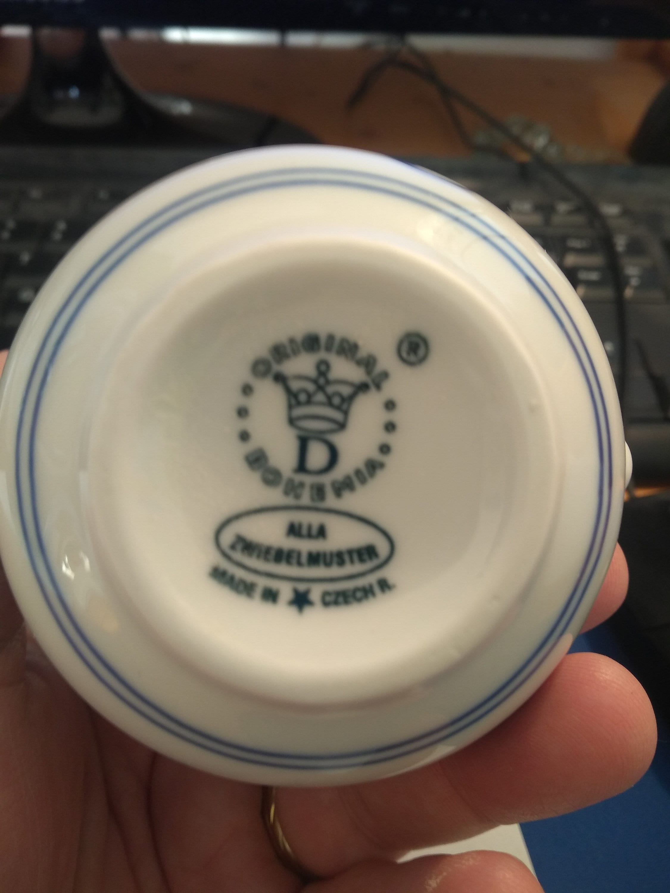 Zwiebelmuster Bohemia Original Blue Onion Pattern Porcelain Creamer 0 ...