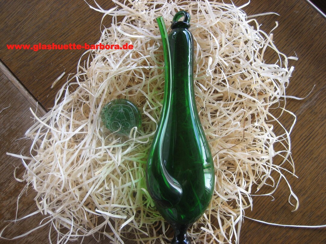 Handblown Weather Glass Goethe Barometer Deep Green USA, Glaswork ...
