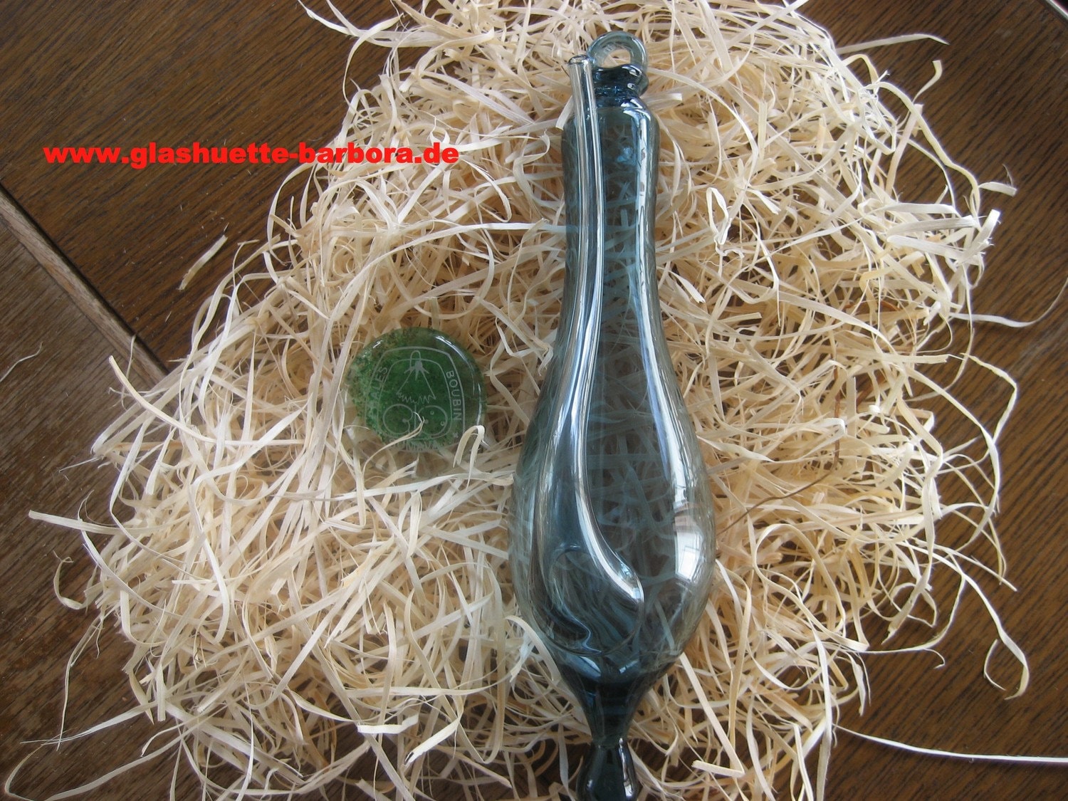 Handblown Weather Glass Goethe Barometer Deep Green USA, Glaswork ...