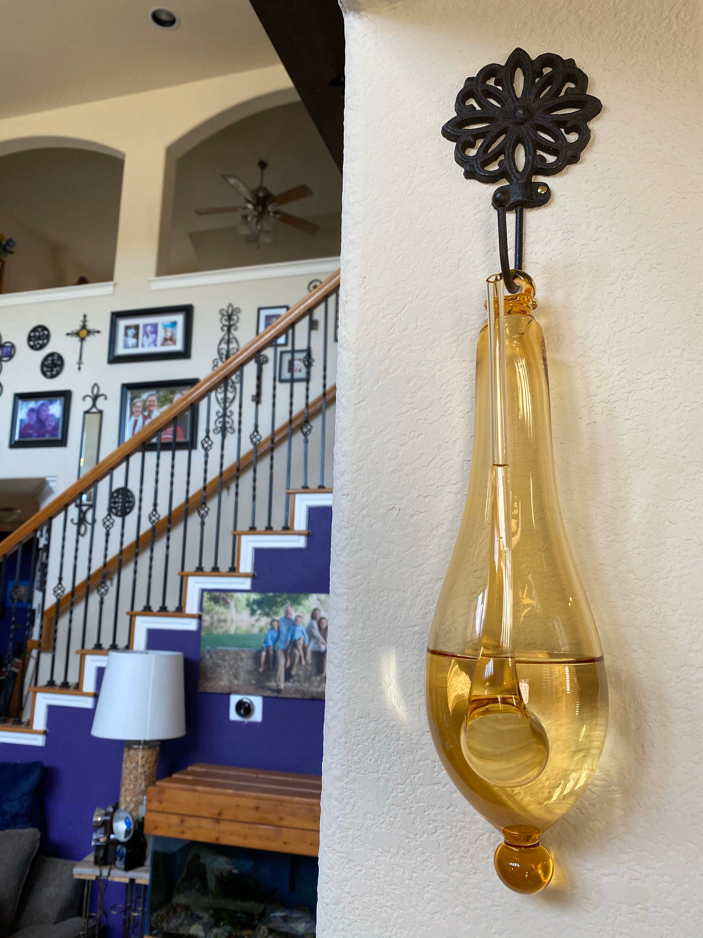 Handblown Weather Glass Goethe Barometer Deep Green USA, Glaswork ...