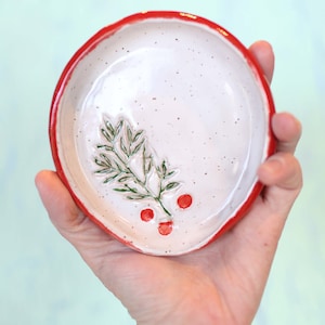 Christmas Holly Spoon Rest- Winter Berry Spoon Rest- Mistletoe Spoon ...